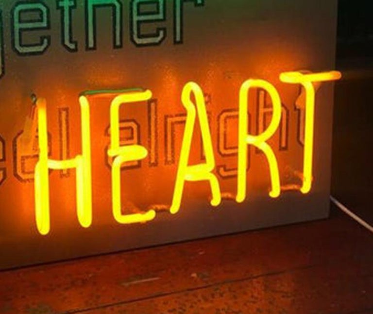 Mark Sloper - One Love One Heart neon light interior hand blown signed ...