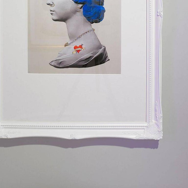 Mark Sloper - Small Baby Blue Queen Print Philip Tattoo Heart Gold ...