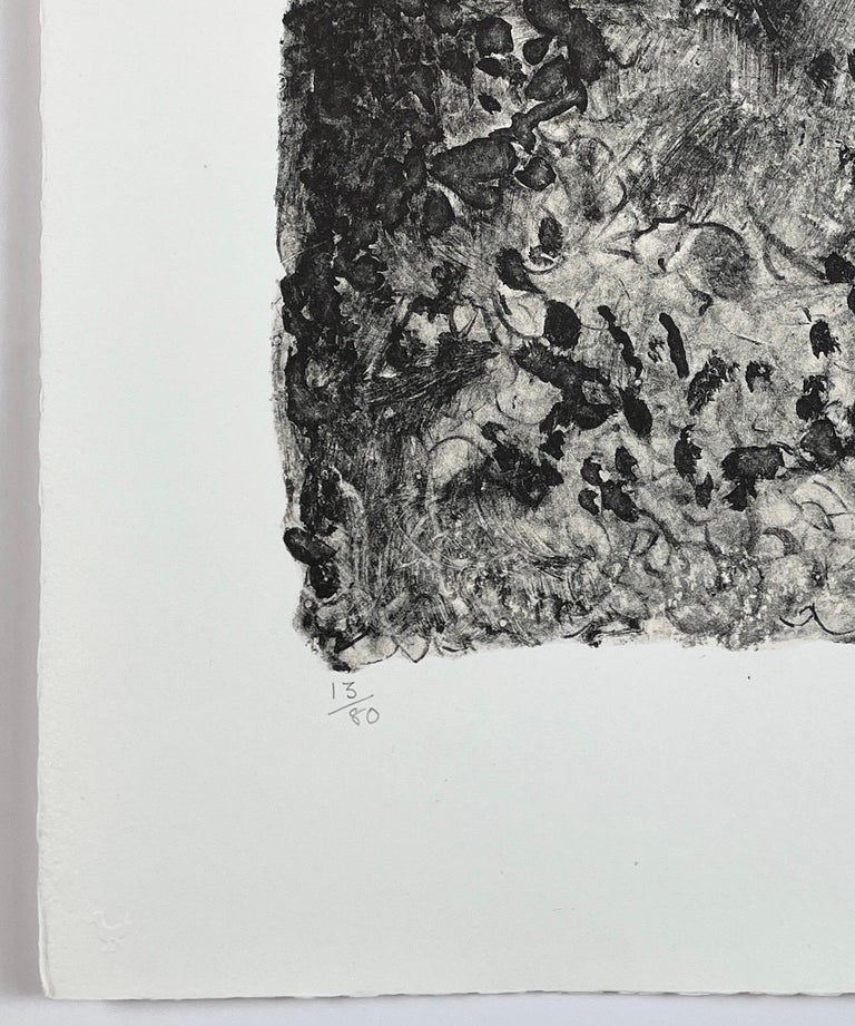 Mark Tobey - Ritual Mark Tobey abstract black tan and white lithograph ...