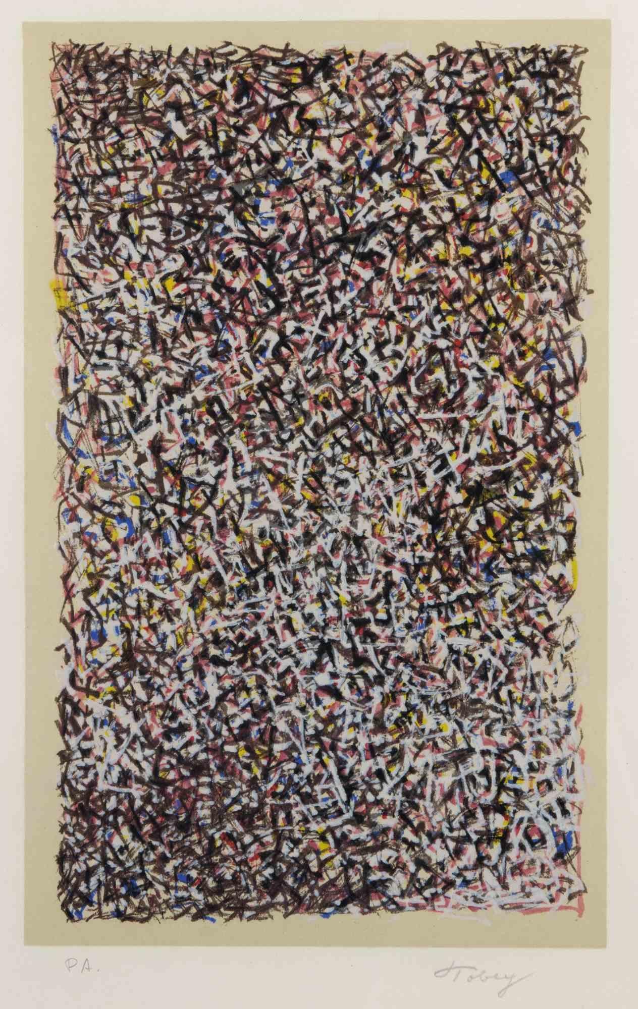 Mark Tobey - Stained Glass - Lithograph by Mark Tobey - 1974 For Sale ...