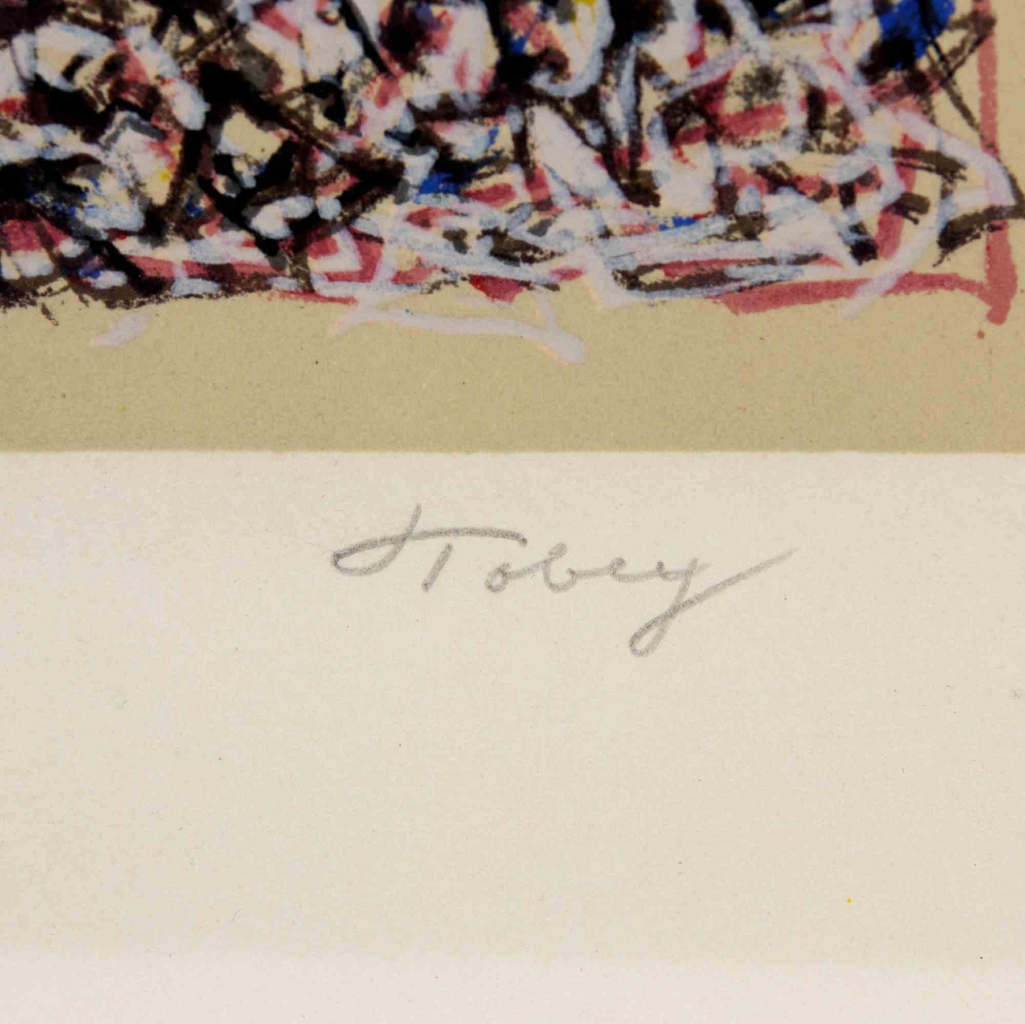 Mark Tobey - Stained Glass - Lithograph by Mark Tobey - 1974 For Sale at 1stDibs