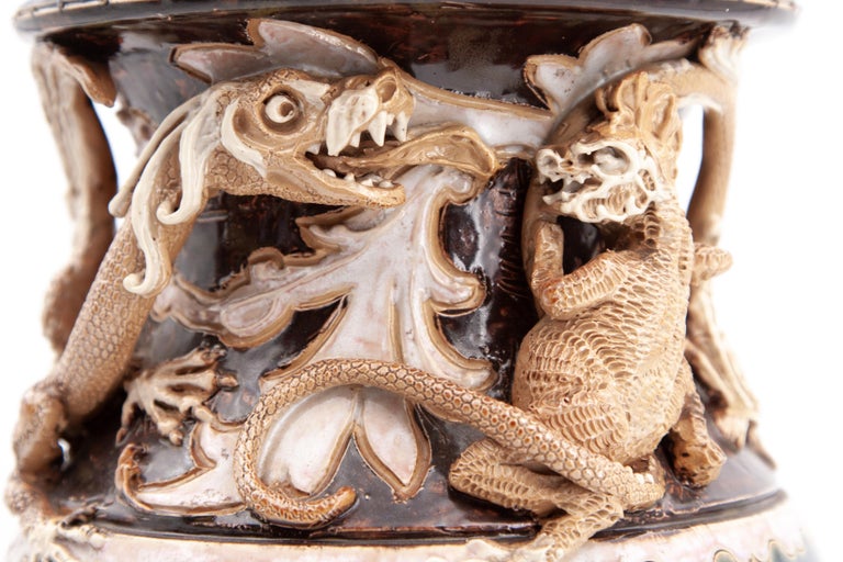 Mark V. Marshall Doulton Lambeth Art Nouveau/Gothic Revival Vase For ...