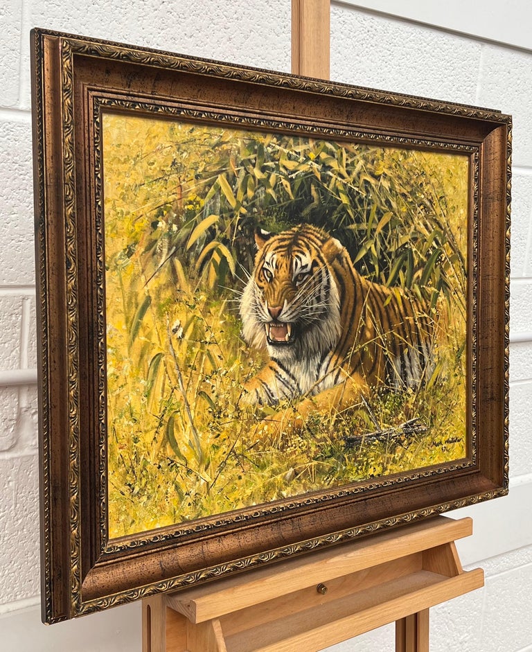 Mark Whittaker - Original Oil Painting of Tiger in the Wild by British ...