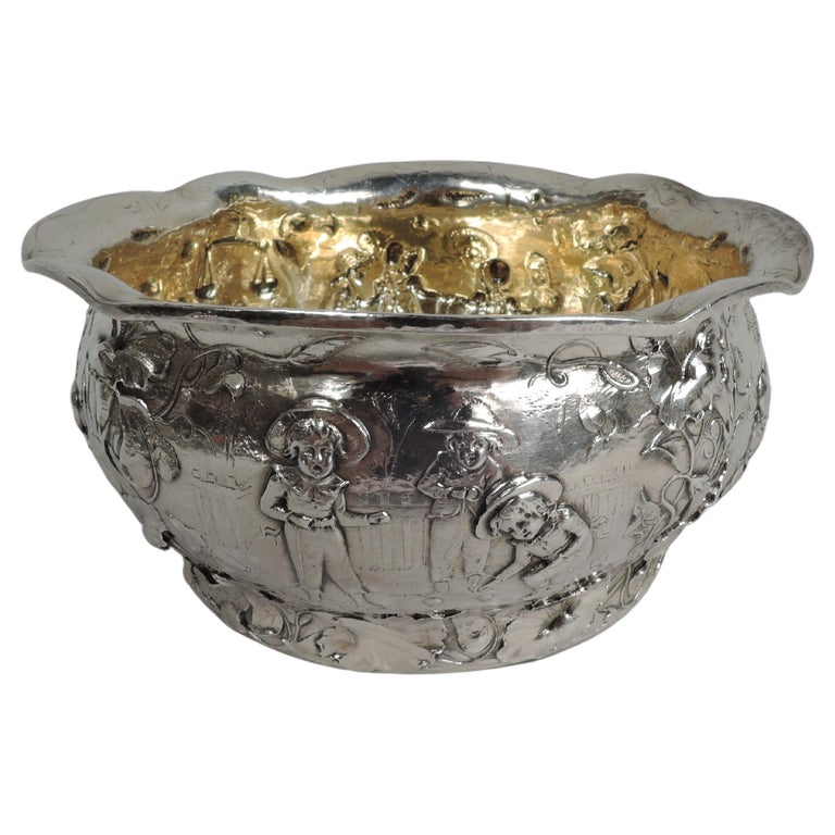 Market-Fresh Gorham Martele Silver Bowl with Unusual Children’s Theme ...