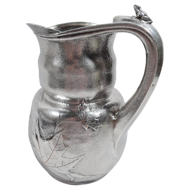 Market-Fresh Tiffany Mixed Metal Frog and Beetle Water Pitcher For Sale ...