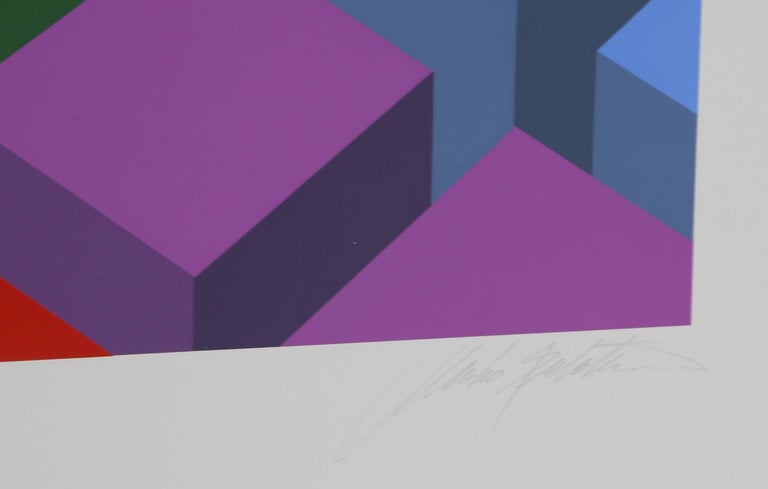 Marko Spalatin - Cubefield X, OP Art Silkscreen by Marko Spalatin For ...