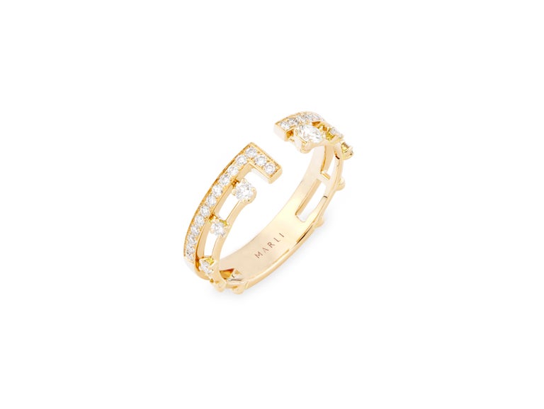 Marli New York 18 Karat Gold and Diamond Avenues Index Ring For Sale at ...