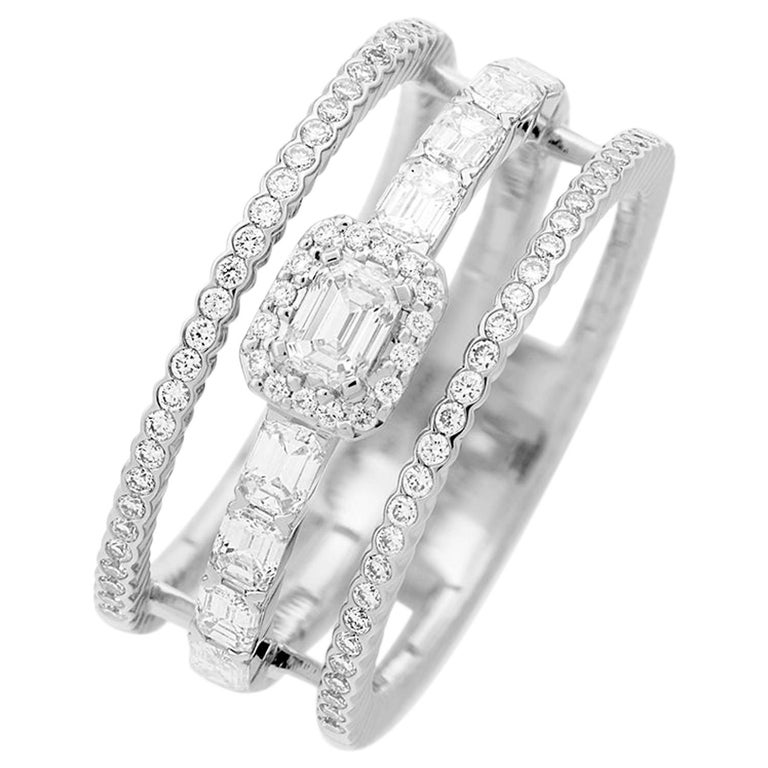 MARLI New York 18 Karat Gold FIFI Emerald Diamond Ring For Sale at 1stDibs