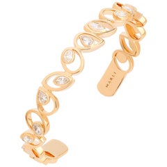 Marli New York 18 Karat Gold Deco Statement Slip-On Cuff For Sale at ...