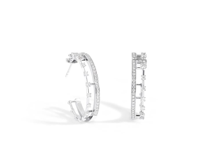 MARLI New York 18 Karat Gold and Diamond Avenues Hoop Earrings For Sale ...