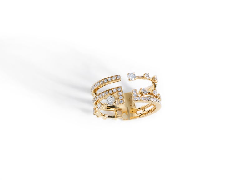 MARLI New York 18 Karat Gold and Diamond Avenues Ring For Sale at 1stDibs