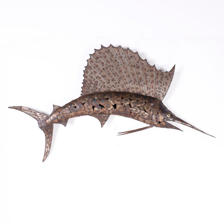 Marlin and Sailfish Wall Sculptures at 1stDibs