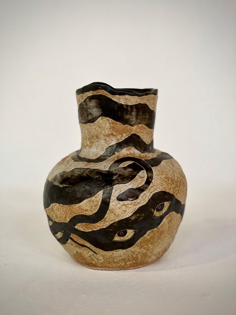 Marly Beyer - « Potion », Céramique, Sculpture Contemporaine, Noir, Or ...