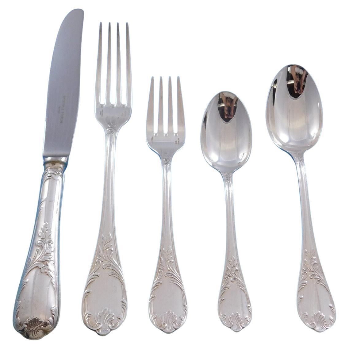 Palme by Christofle France Silver Plate Flatware Dinner Set Service 70 ...