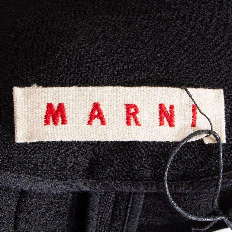 MARNI black wool OVERSIZED MINK TRIM ZIP Vest Jacket 40 S For Sale at ...