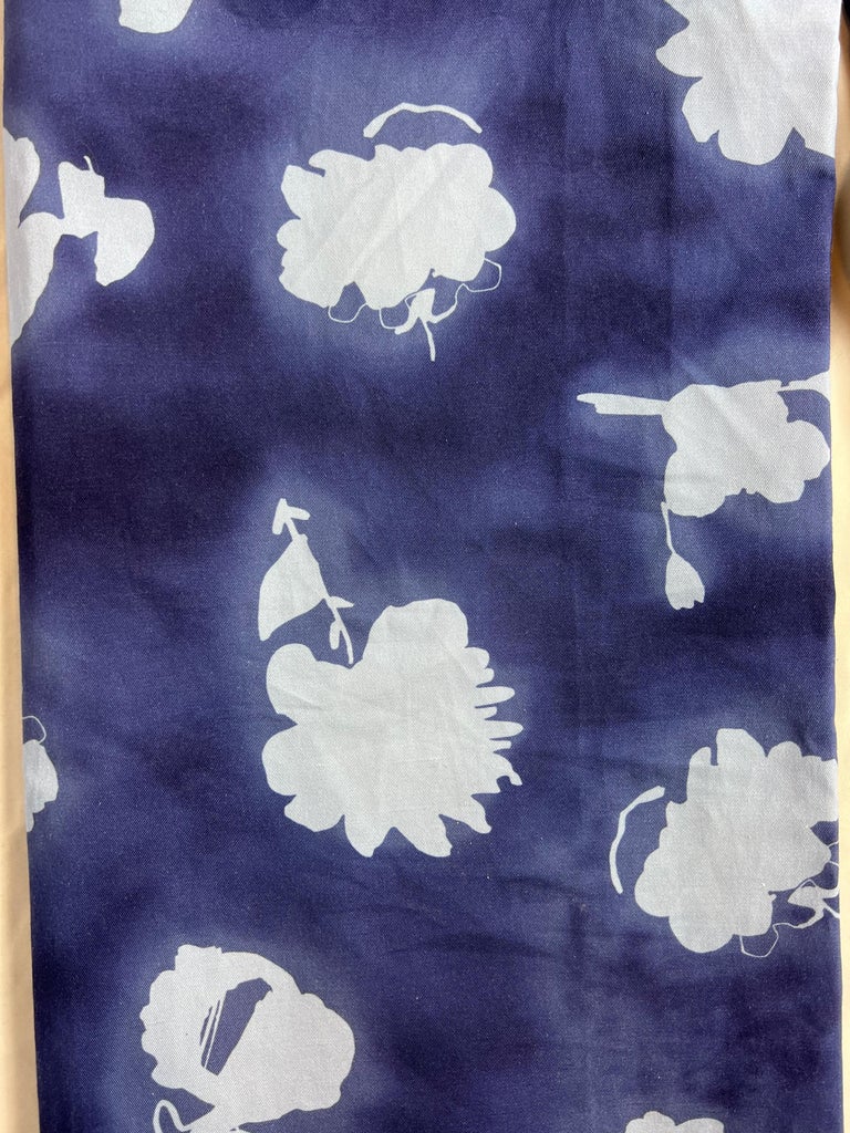 Marni Blue Flower Pants, Size 42 For Sale at 1stDibs