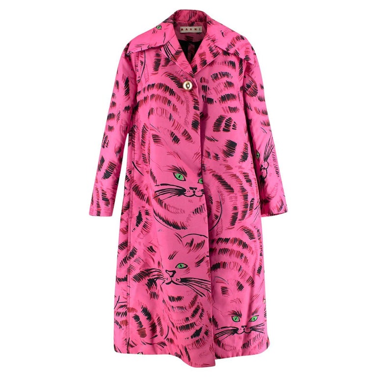 Marni Cat Print Coat - US 4 at 1stDibs