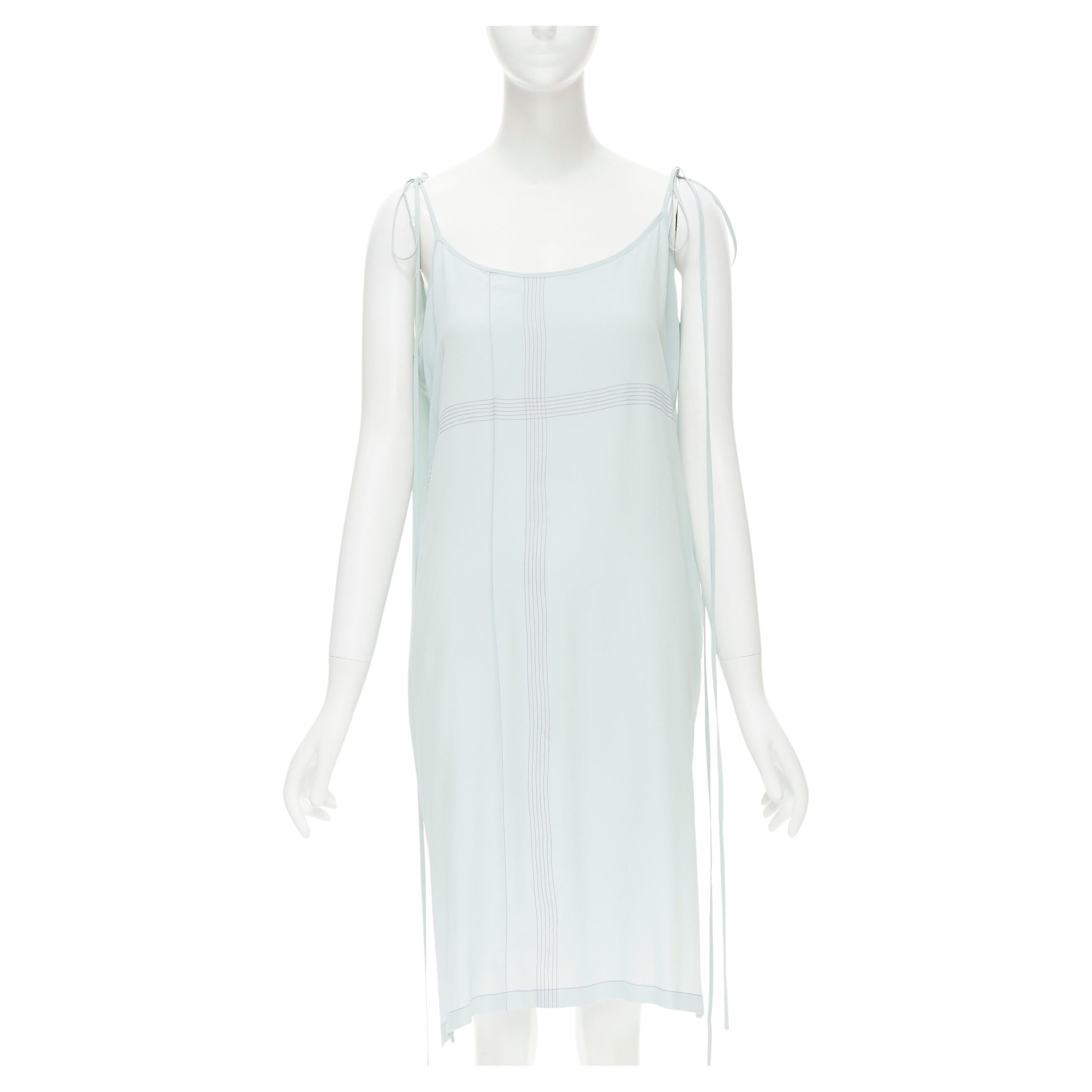 Marni Gray Ruffle Shift Dress Size 42 at 1stDibs