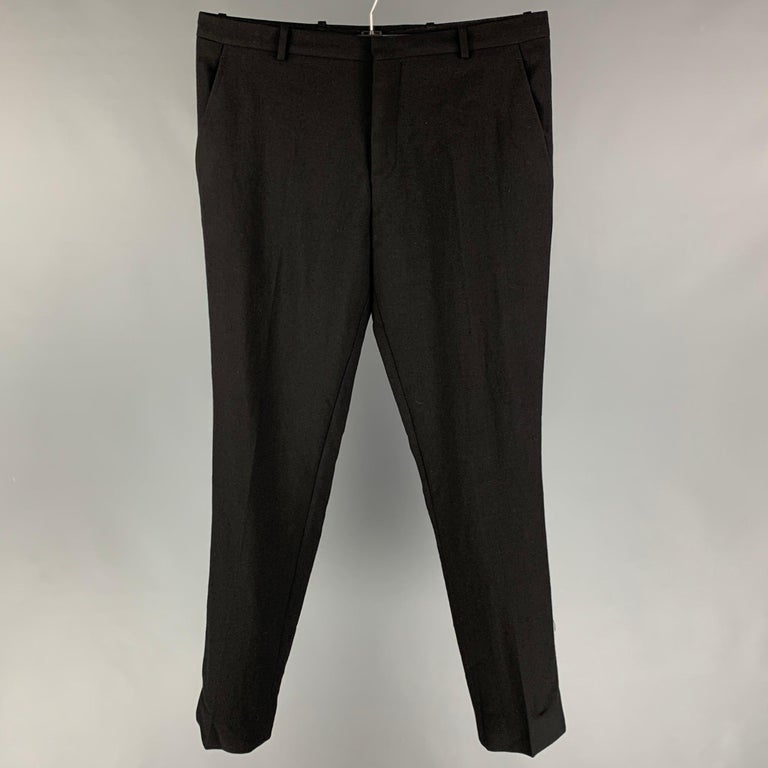 MARNI Size 36 Black Lana Wool Dress Pants For Sale at 1stDibs