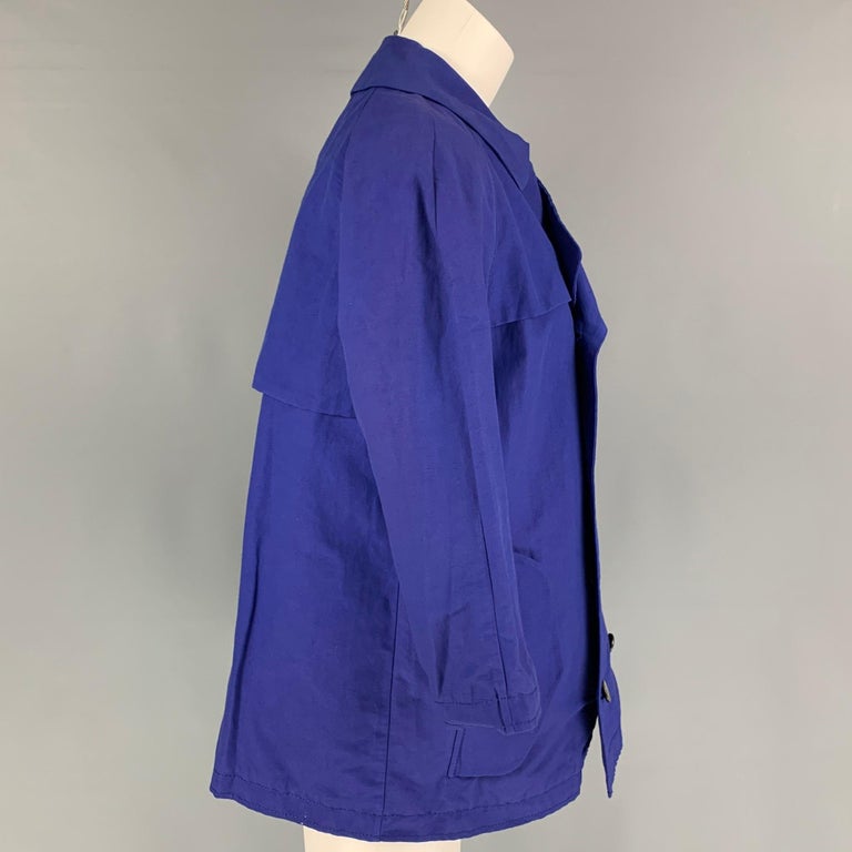 MARNI Size 8 Blue Polyamide Blend Double Breasted Jacket For Sale at ...