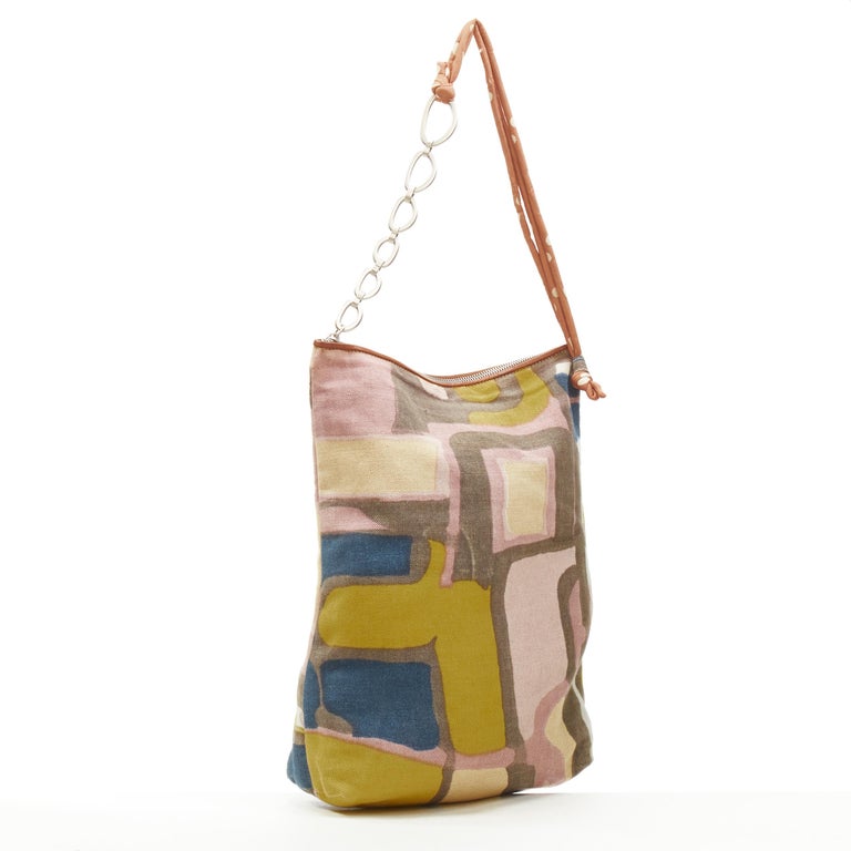MARNI watercolor canvas shoulder chain line zip tote bag For Sale at ...