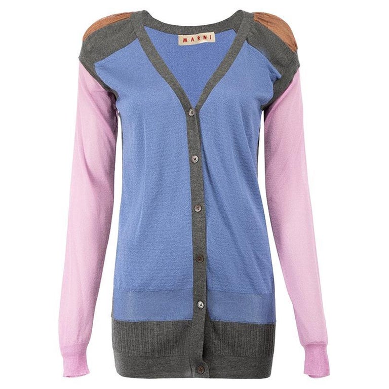 Marni Women's Colour Block Button Up Cardigan For Sale at 1stDibs