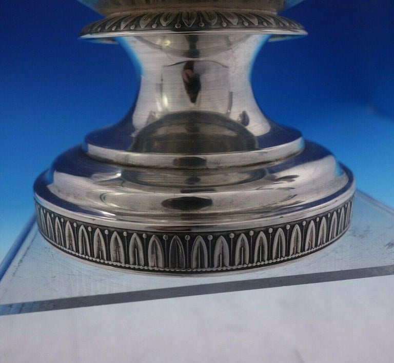 Marquand and Co Coin Silver Tea Set of 4-Piece Leaf Bead Border Flower ...