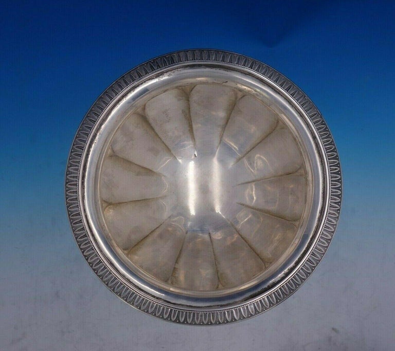 Marquand and Co Coin Silver Tea Set of 4-Piece Leaf Bead Border Flower ...