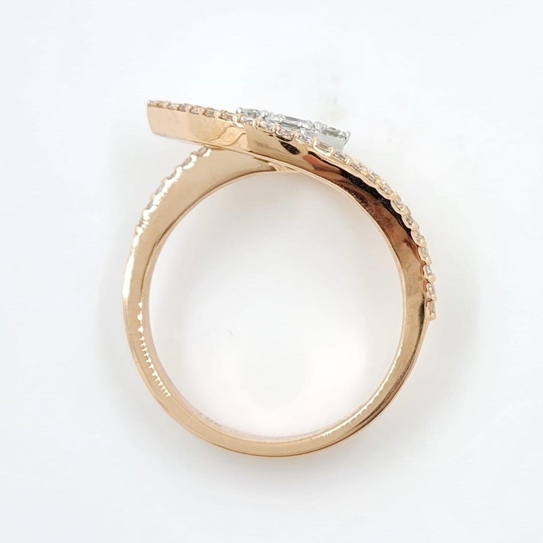 Marquise and Princess Cut Diamonds Ring in 18 Karat Gold at 1stDibs