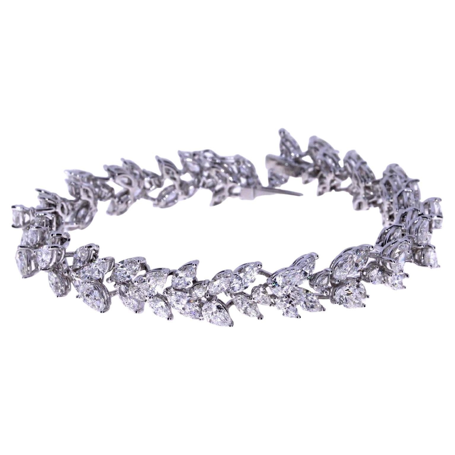 3.5ct Pink Diamond Pear Shape Bracelet For Sale at 1stDibs