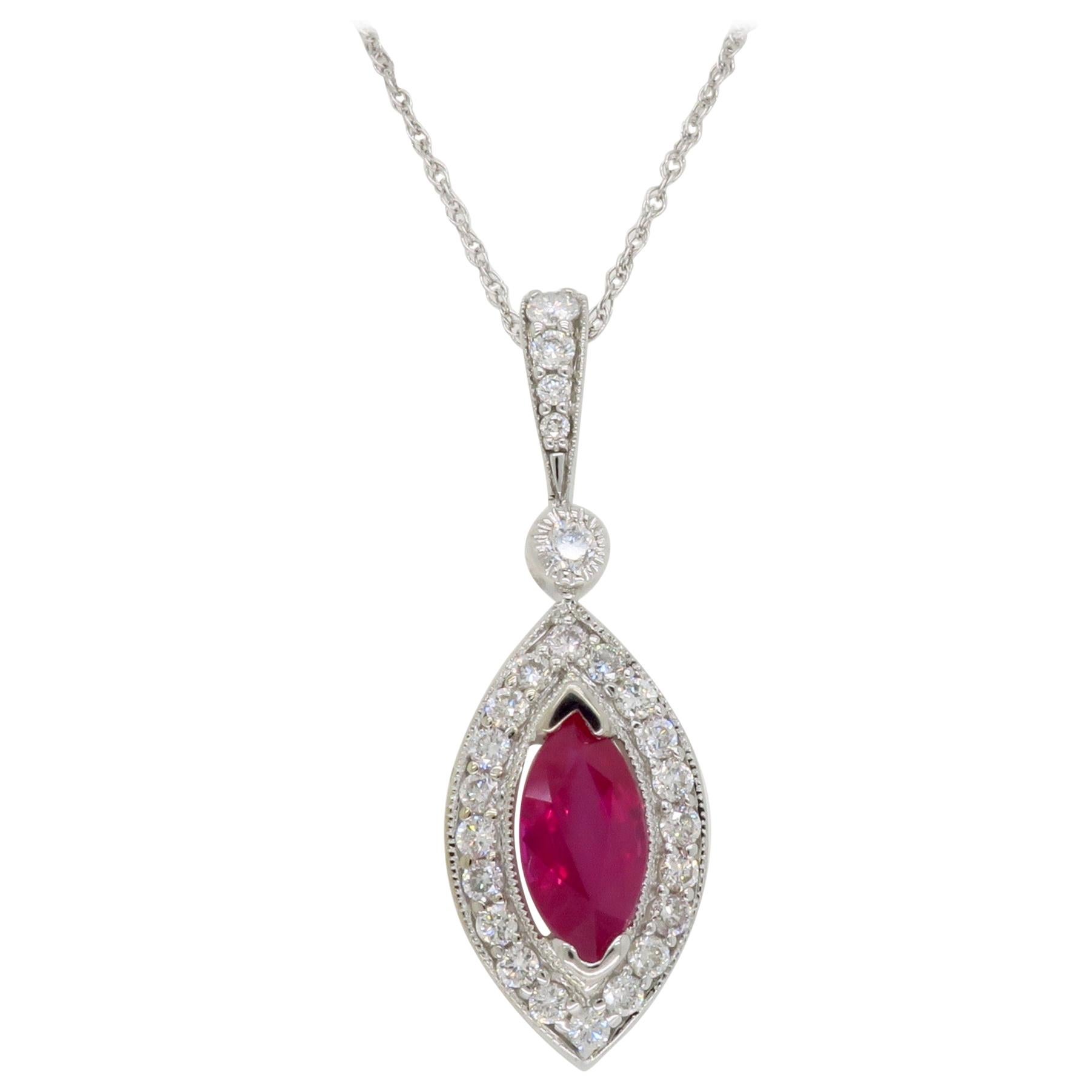 Reversible Diamond and Blue Sapphire Pendant Necklace For Sale at 1stDibs