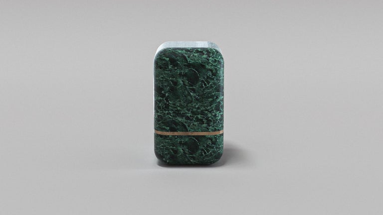 Marshmallow Verde Alpi Side Table by Arthur Vallin For Sale at 1stDibs