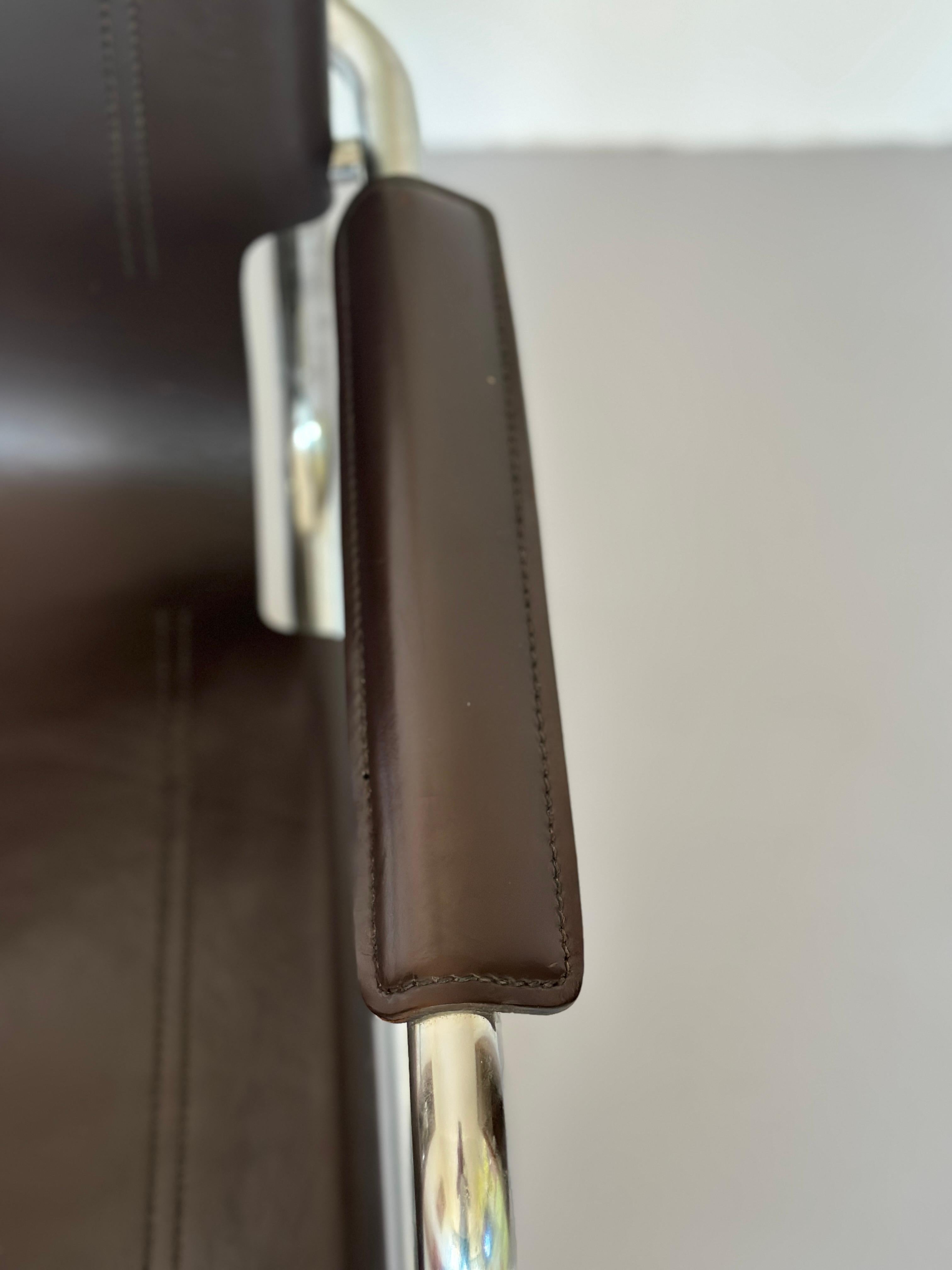 Mart Stam Chair with Full Leather Back 1970s For Sale at 1stDibs