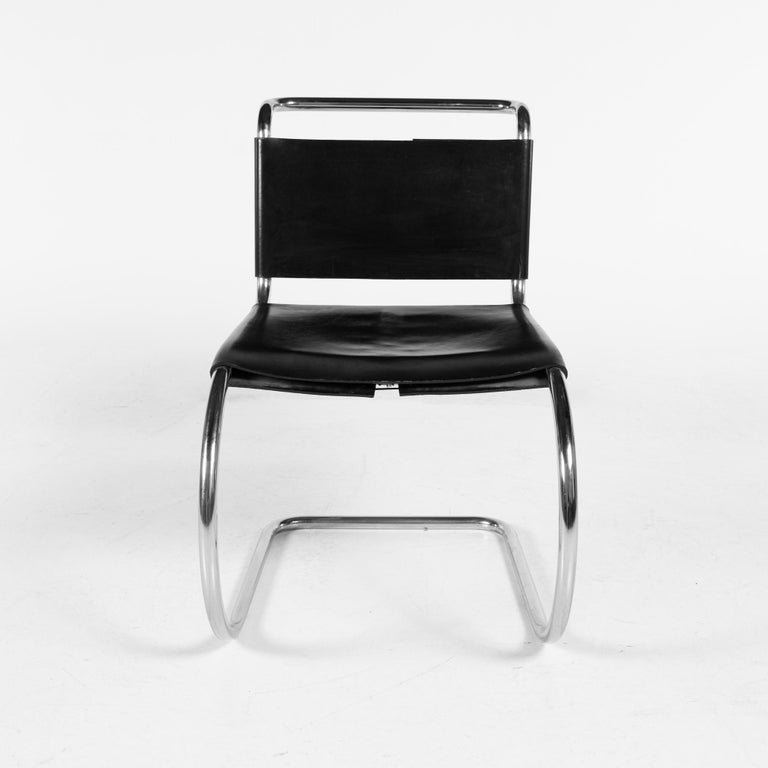 Mart Stam for Fasem Model S33 Mid Century Leather and Chrome Cantilever ...