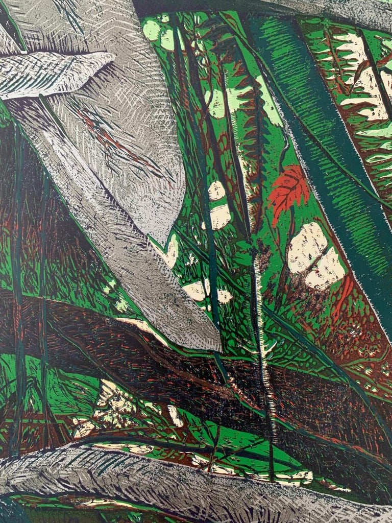 Marta Garbaczewska - Forest 9 - Contemporary Linocut, Flora, Nature ...