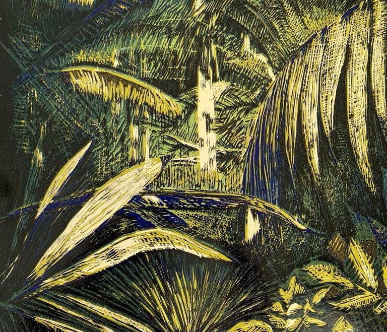 Marta Garbaczewska - Woods 2 - Contemporary Linocut, Flora, Nature ...