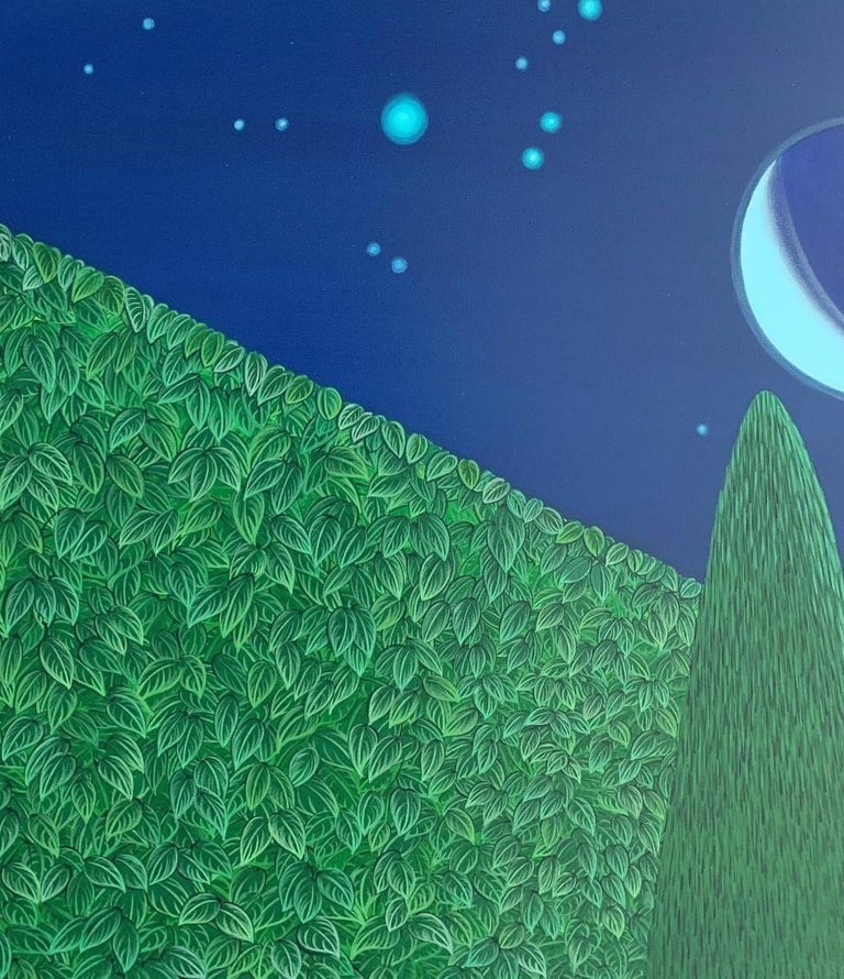 Marta Rynkiewicz - Heavenly garden at night - Acrylic painting Pop art ...
