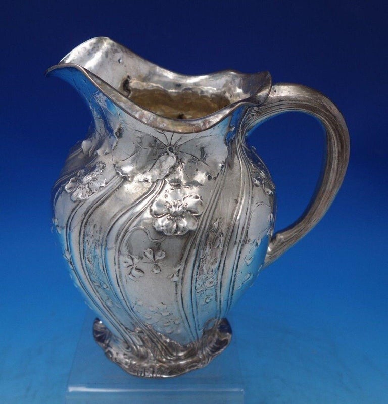Martele by Gorham .950 Silver Water Pitcher Flowers Leaves Motif #2209 ...