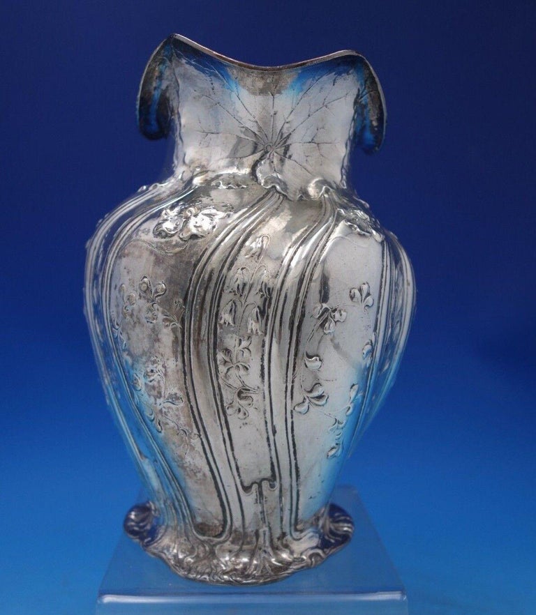 Martele by Gorham .950 Silver Water Pitcher Flowers Leaves Motif #2209 ...