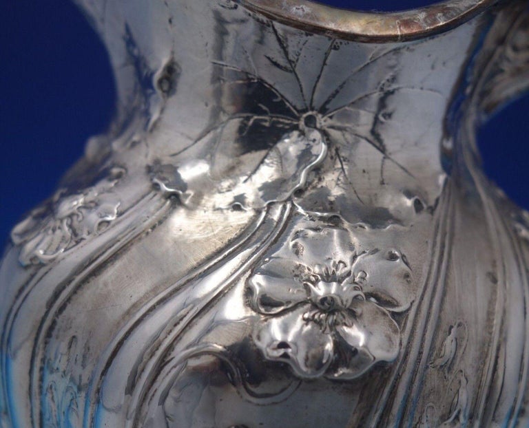Martele by Gorham .950 Silver Water Pitcher Flowers Leaves Motif #2209 ...
