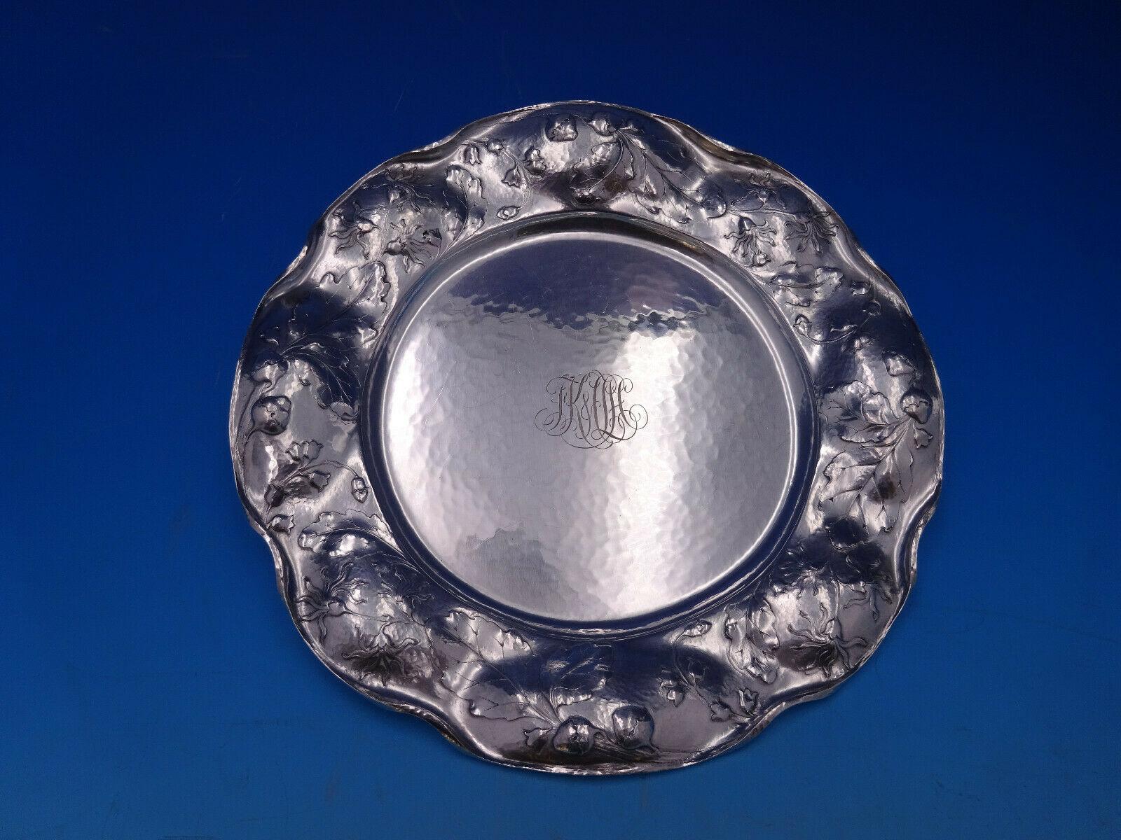 Martele by Gorham Sterling Silver Set of 12 Charger Plates Witch Hazel ...