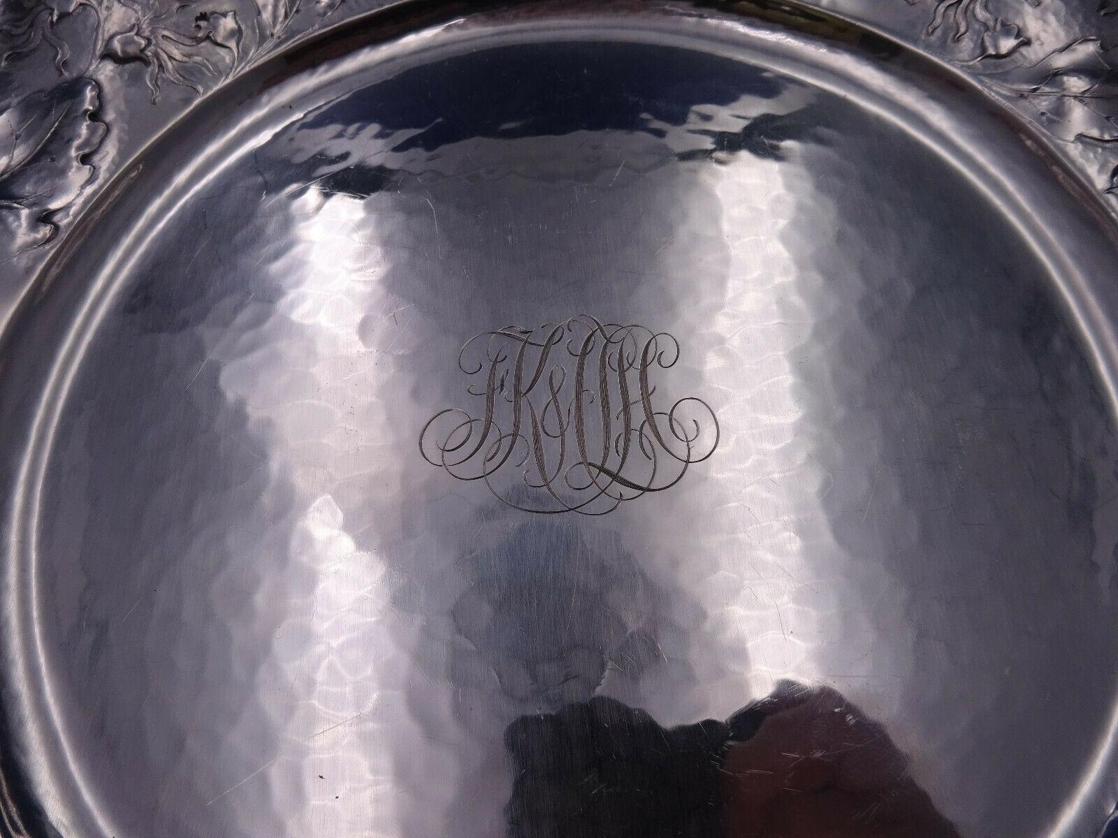 Martele by Gorham Sterling Silver Set of 12 Charger Plates Witch Hazel ...