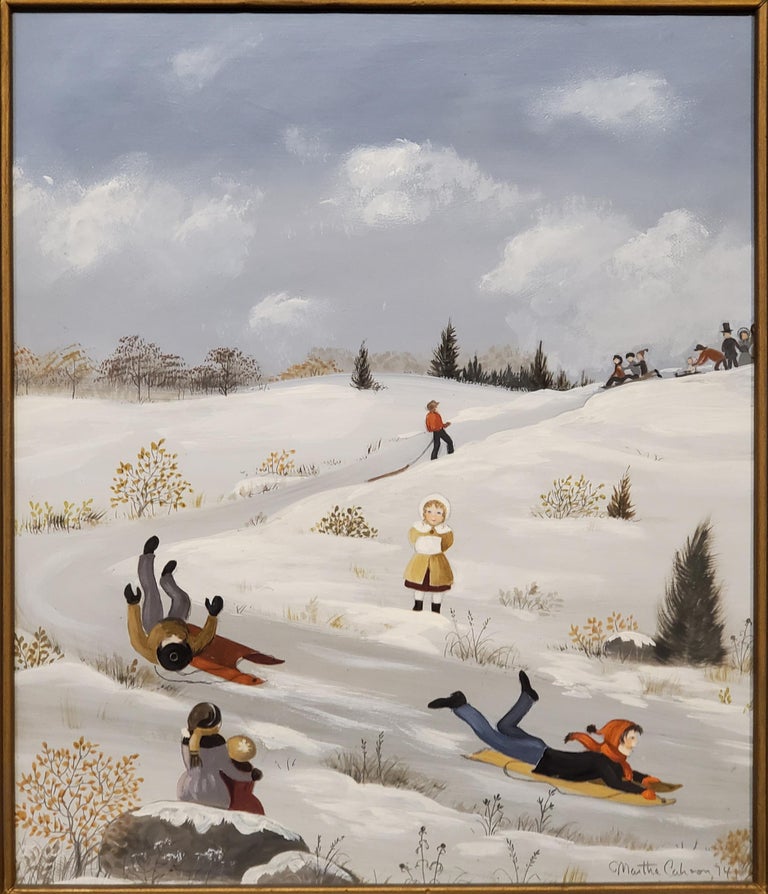 Martha Cahoon - Children Playing in Snow, Martha Cahoon American 1905 ...