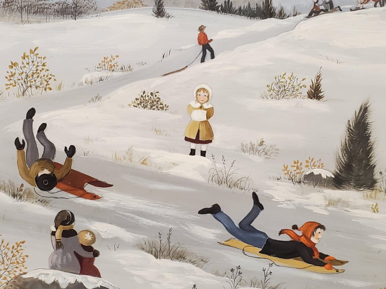 Martha Cahoon - Children Playing in Snow, Martha Cahoon American 1905 ...