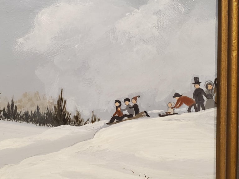 Martha Cahoon - Children Playing in Snow, Martha Cahoon American 1905 ...