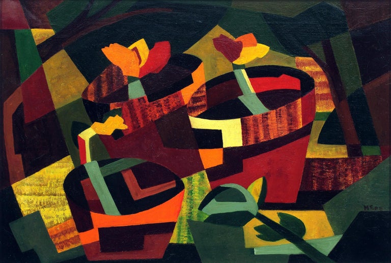 Martha Epp - Potted Plants Abstract For Sale at 1stDibs