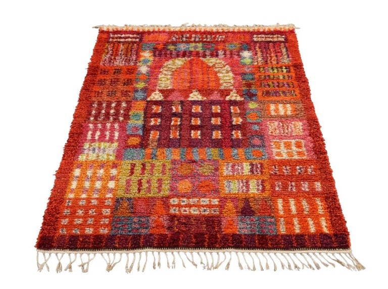 Märtha Maas-Fjetterström Knotted Vintage Rya - Scandinavian, Midcentury ...