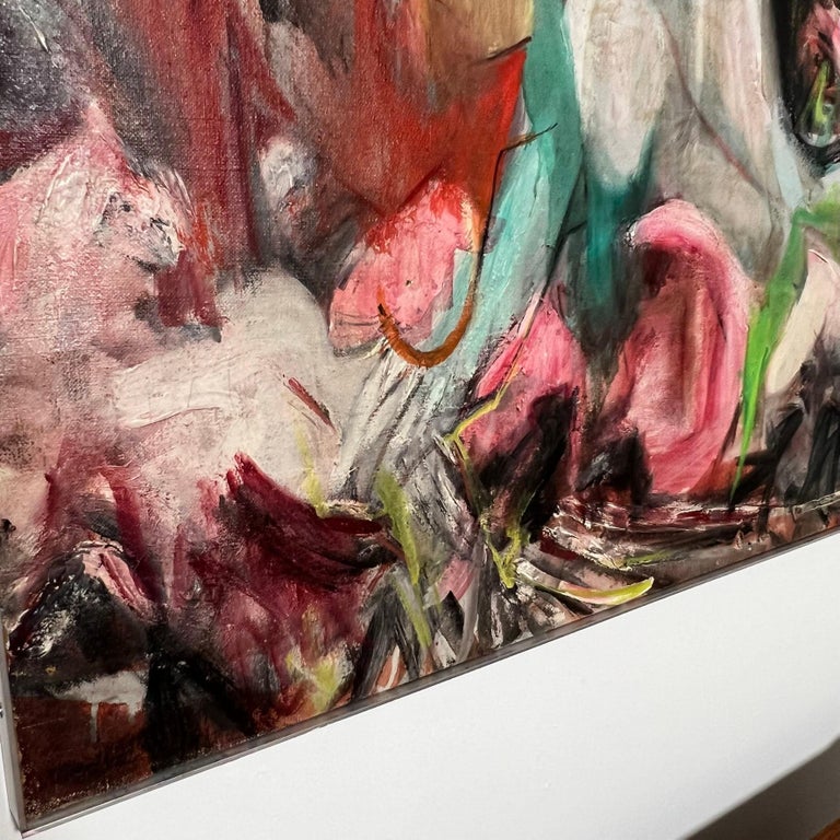 Martha Moore Modernist Expressionist Oil, Ca. 1960s For Sale at 1stDibs