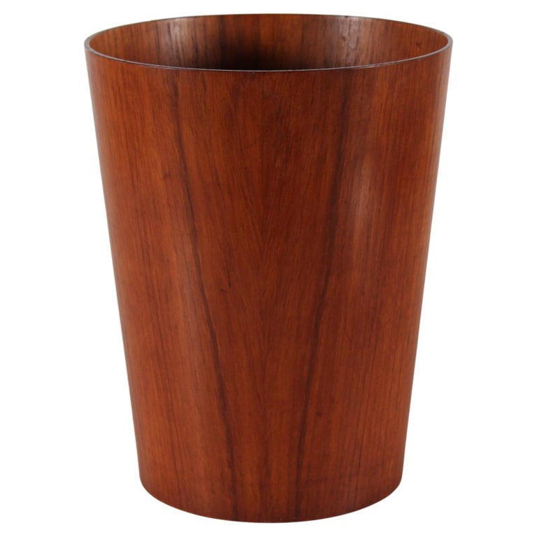 Martin Aberg Conical Wastepaper Basket of Tea Veneer by Sevex Sweden ...