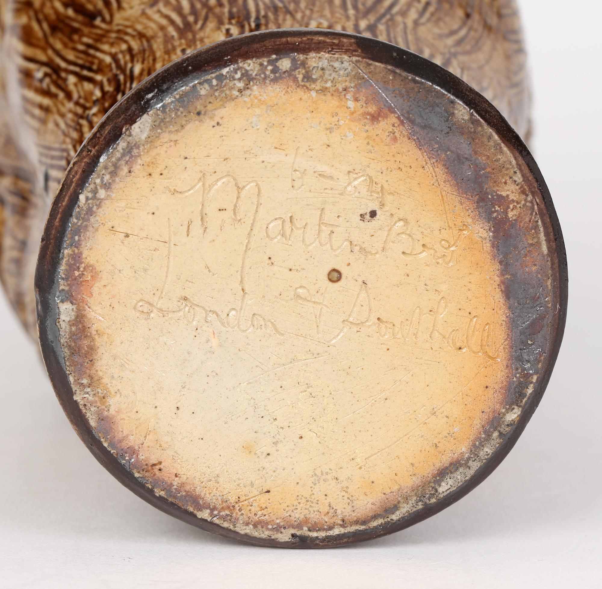 Martin Brothers Grotesque Four Faces Art Pottery Vase at 1stDibs ...